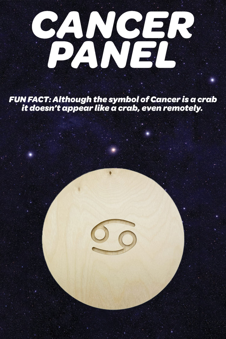 Shop Zodiac Shaped Wooden Art Panels - Cancer | Trekell
