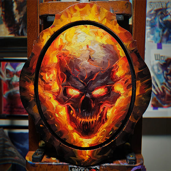 Ornate Portrait Floater Panel | Shop Wooden Paint Canvases